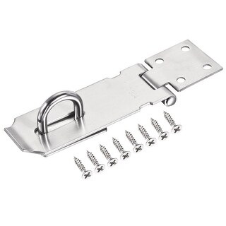 4" Stainless Steel Thick Door Latch Hasp Lock Clasp with Screws Silver ...