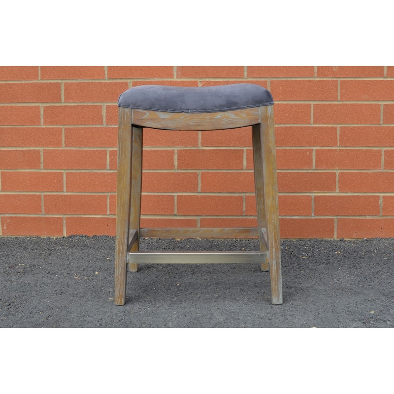 Henley Nailhead Velvet 26" Counter Stool - Overstock - 32736041