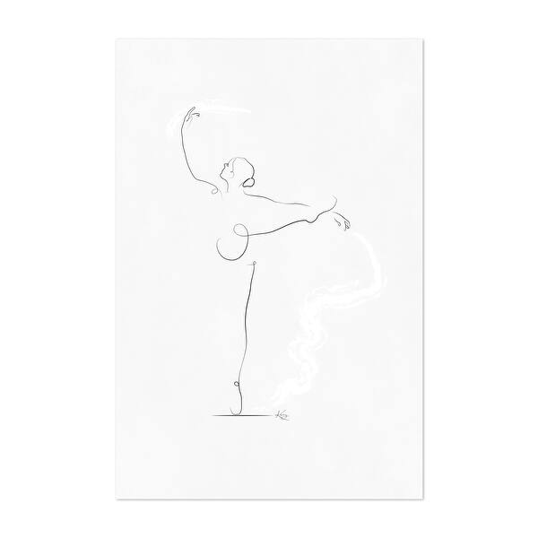 Poise Dancer Line Drawing Line Drawings Ballet Art Print/Poster - Bed ...