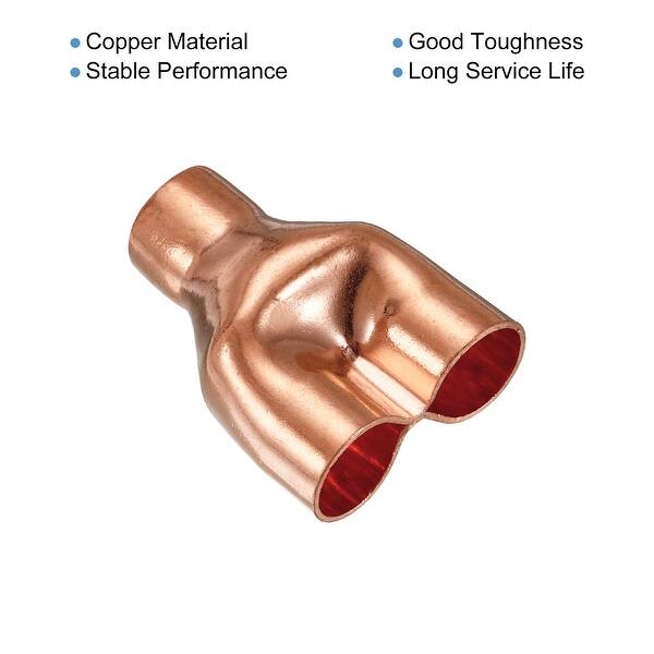 2pc Tee Y Type Copper Fitting Welding Joint Split Union Intersection 3/4 Inch ID - On Sale - Bed ...