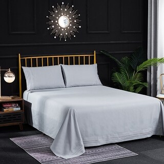 Bedding 4 Piece Bed Sheet Set Solid Color Comforter Set Made Of ...