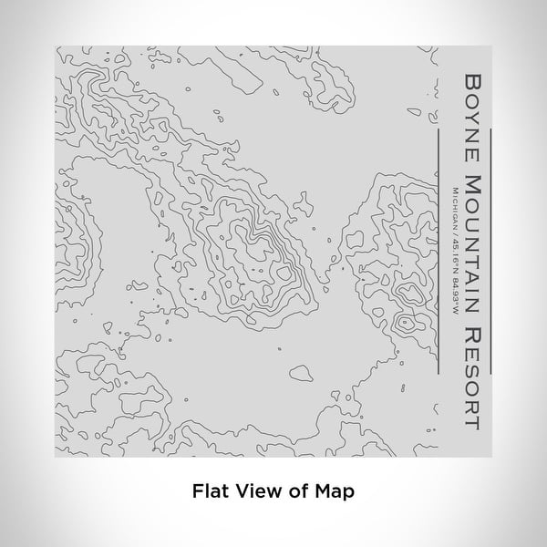 Boyne Mountain Resort - Michigan Engraved Topographic Map Tumbler - Bed ...