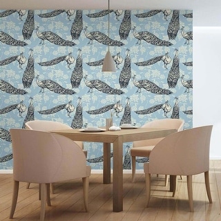 Blue Texture Animal Peel and Stick Removable Wallpaper 8524 - Bed Bath ...