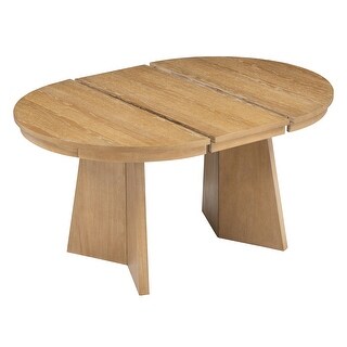 Natural Dining Table Extendable End Tables Coffee Tables wV-shape Legs ...
