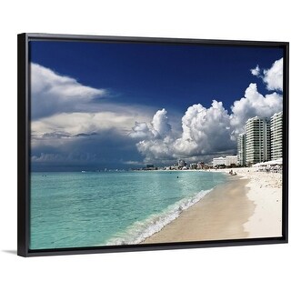 "Cancun beach, Mexico" Black Float Frame Canvas Art - Bed Bath & Beyond ...