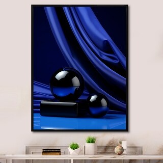 Designart "Sapphire Serenade Abstract Collages I" Abstract Collages ...