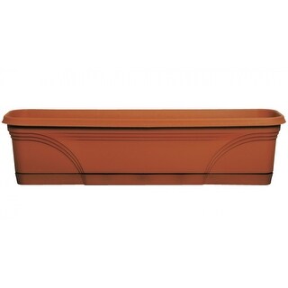 Southern Patio MB2412TC Plastic Medallion Window Box, Terra Cotta - Bed ...