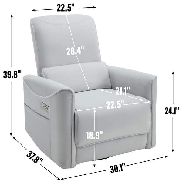 Swivel and Rocker Power Recliner Chair, Heavy Duty Motion Mechanism ...