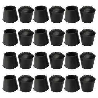 Rubber Leg Caps Tip Cup Feet Cover 5/8"Inner Dia 24pcs - Black - Bed ...