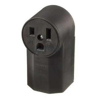 50 Amp Round Black Electrical Receptacle Plastic American Imaginations ...