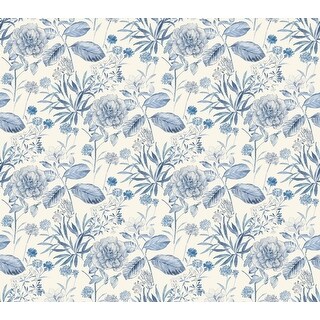 Inspired by Color Midsummer Floral Blue Wallpaper - Bed Bath & Beyond ...