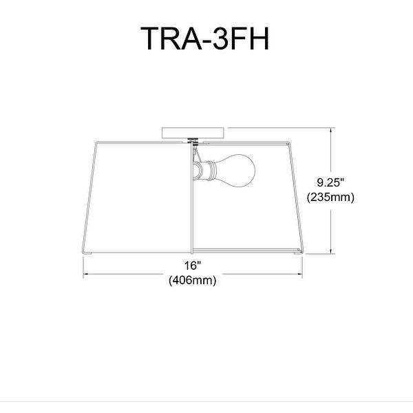 Dainolite Trapezoid 3 Light Contemporary Cream Luxury LED Flush Mount ...