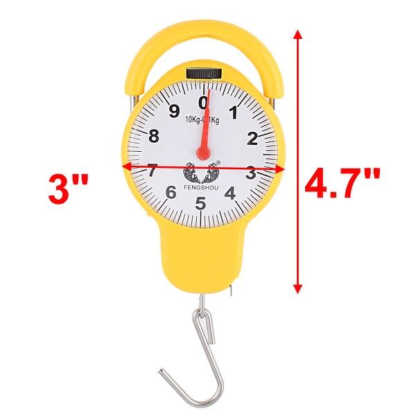Fish Shape Round Dial Weight Analog Mechanical Hanging Scale 10kg ...