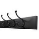 Wall-Mounted Farmhouse Coat Rack, 5 Standard Hooks,Black - Bed Bath ...