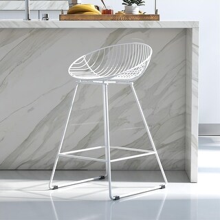 Ellis Wire Counter Stool, White - Bed Bath & Beyond - 36616262