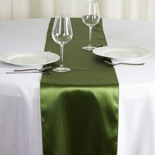 20 pcs Satin Wedding Table Runner Willow Green - 12" x "108 - Bed Bath ...