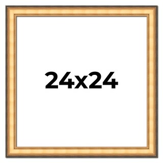 24x24 Frame Gold Plein Aire Solid Wood Picture Frame Width 2 Inches ...