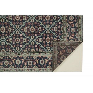 HomeRoots 5' X 8' Blue Green And Red Wool Floral Hand Knotted ...