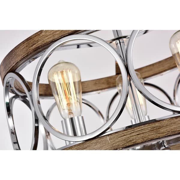 Myla Chrome 3-Light Metal Drum Semi-Flush Mount - Bed Bath & Beyond ...