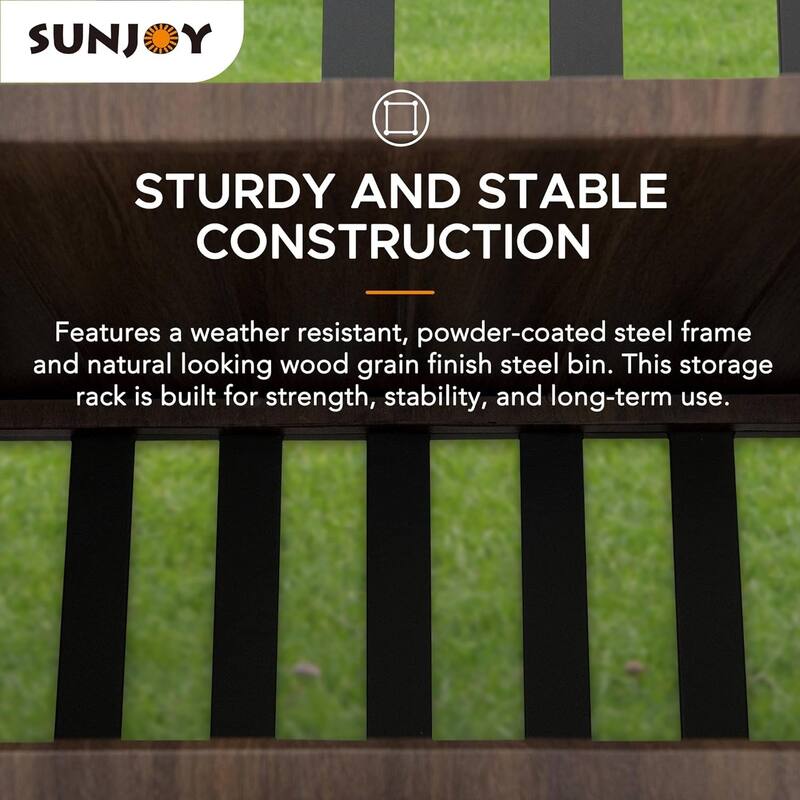 Sunjoy Aluminum Pool Float Storage Basket and Multi Use Storage ...