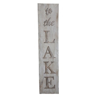 Plank TO THE LAKE with Tin Cut Decor - Bed Bath & Beyond - 40392255