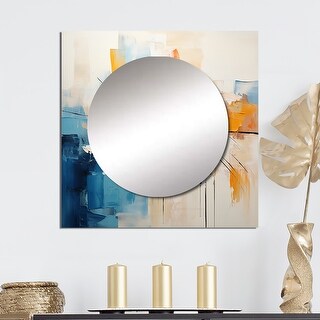 Designart "Paper Euphoria I" Abstract Collages Wall Mirror - Abstract ...