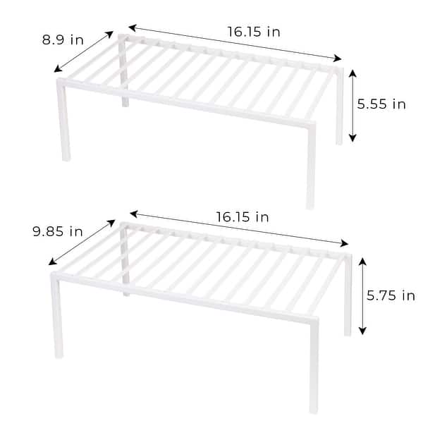 Smart Design Premium Expandable Cabinet Storage Shelf Rack - Bed Bath ...