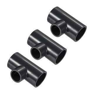 3Pcs UPVC 1-1/2" to 1" Reducing Tee Pipe Fitting T Shape Socket ...