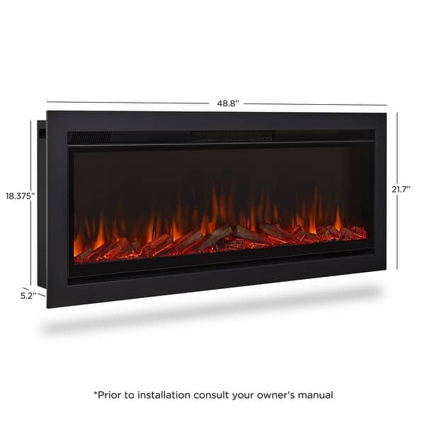 Wall Mount or Recessed Electric Fireplace Insert 48.88" by Real Flame ...