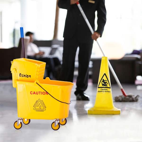 Wavebrake Mopping System Bucket and Side-Press Wringer Combo - Bed Bath ...