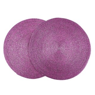 Set of 2 14" Purple/Pink Beaded Round Placemats - Bed Bath & Beyond ...