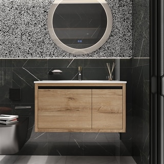 Floating Bathroom Vanity/Bathroom Vanity With Gel Sink - Bed Bath ...