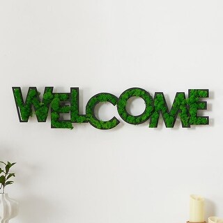 WELCOME Letter Art Moss Wall Decor - Bed Bath & Beyond - 39850887