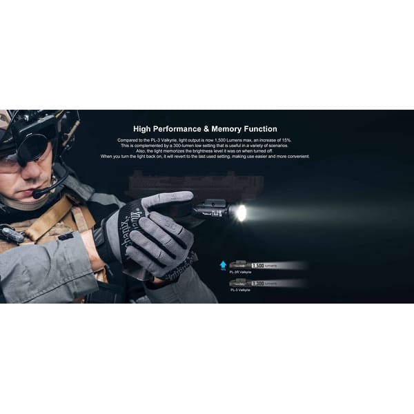 Olight PL-3R Valkyrie 1500 Lumen Rechargeable Mountable Tactical ...