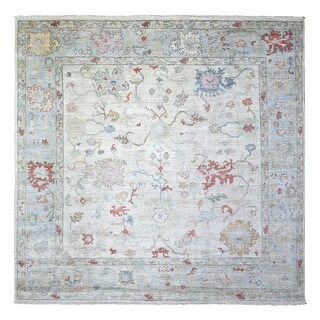 Shahbanu Rugs Goose Gray, Natural Dyes Afghan Oushak with Soft Colors ...