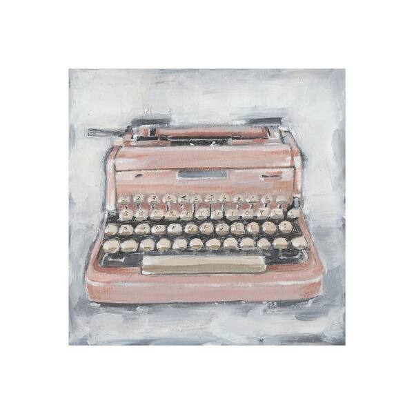 Vintage Typewriter IV (30 x 30) Canvas Art Print - Bed Bath & Beyond ...