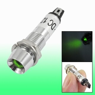 DC 12V 7.6mm Terminals Green Light Signal Indicator Lamp - Bed Bath ...