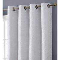 HLC.me Lattice Flocked 100% Complete Blackout Thermal Insulated Window Curtain Grommet Panels ...