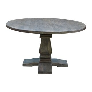 Charleston 53-inch Diameter Round Pedestal Dining Table, Mango Wood ...