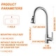 304 Stainless Steel Pull Out Kitchen Faucet High Arc 360 Swivel 23.6 ...