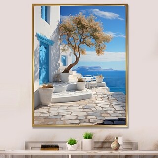 Designart "Greece Cycladic Harmony III" Greece Framed Canvas Prints ...