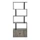 4-tire Bookshelf with Large Drawer, S-Design Corner Bookcase, Storage ...