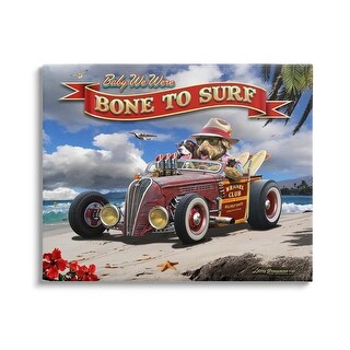 Stupell Bone to Surf Dogs Canvas Wall Art Design by Larry Grossman - Bed Bath & Beyond - 39527773