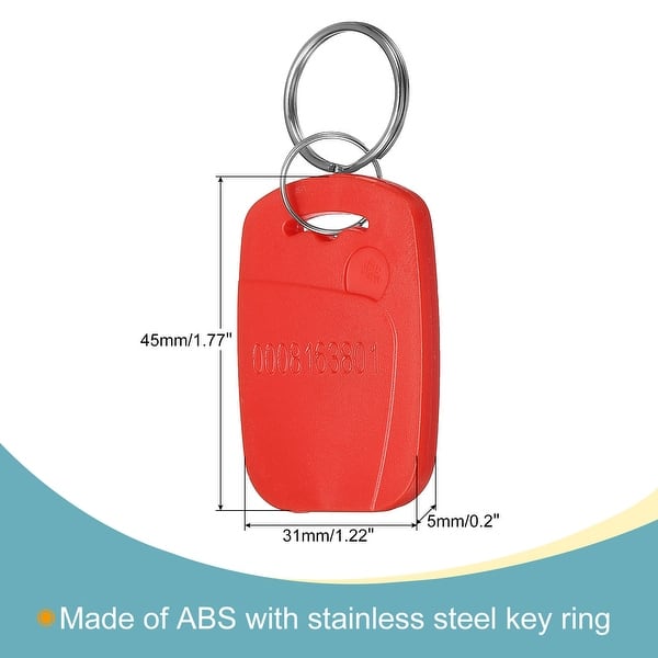 12Pcs Dual Frequency RFID Key Fobs Read Only Proximity IC/ID Card Tag ...