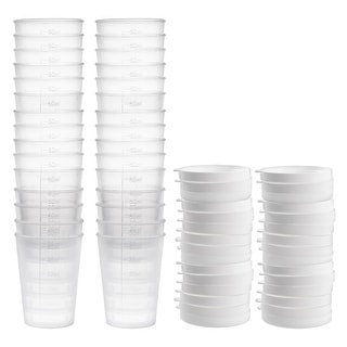 Kitchen Laboratory 50mL Plastic Measuring Cup 30pcs w Cap - 50mL 30 pcs ...