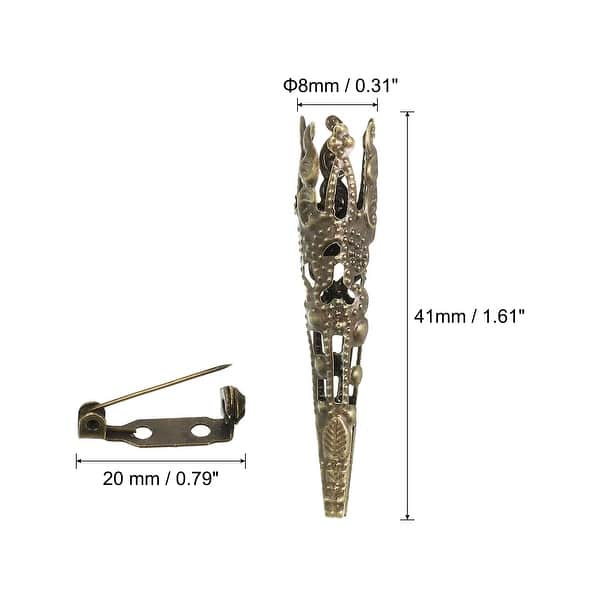 4Pcs 41mm Corsage Decorative Holder Brooch Pin Vase with Bar Pins - Bed ...