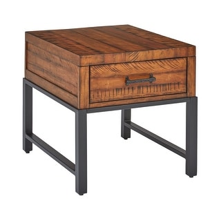 22-inch Wide End Table with Drawer, Antique Brown - Bed Bath & Beyond ...