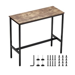 UIMOSO Bar Table, Sturdy Metal Frame High Top Pub Table, Cocktail ...