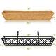 30 inch Window Planter Box 2Pcs Iron Window Deck Railing Planter with ...