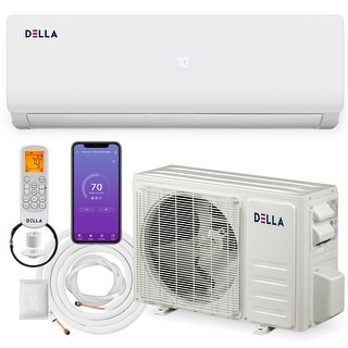 DELLA 12K BTU Mini Split Air Conditioner & Heater Inverter System - Bed ...